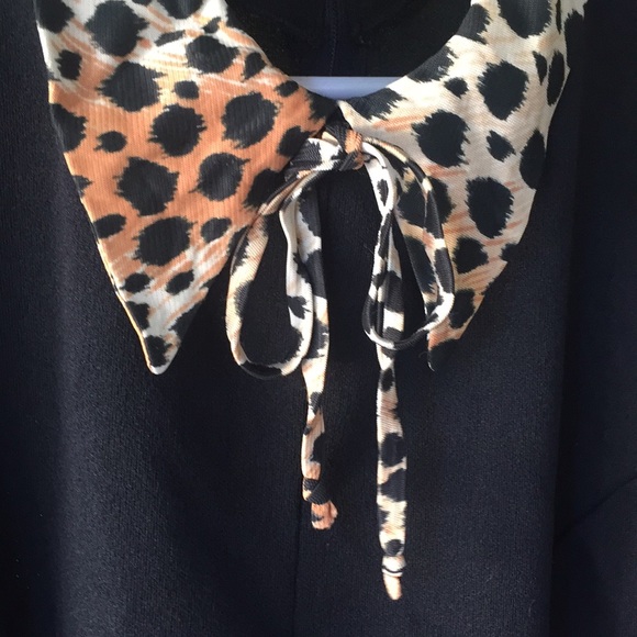 Forever Young | Dresses | Vintage Leopard Goth Dress With Collar And ...